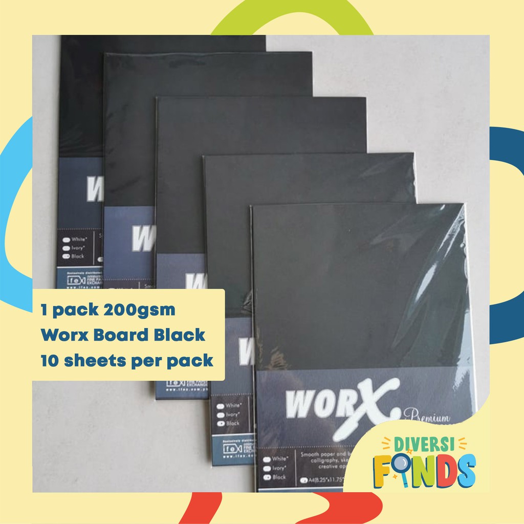 1PACK BLACK Color WORX or BLACKGOLD Specialty Paper / Board - 120 / 140 ...