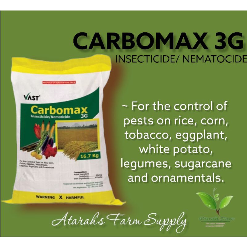 COD! CARBOMAX 3G Insecticide/ Nematocide (16.7kgs) | Shopee Philippines
