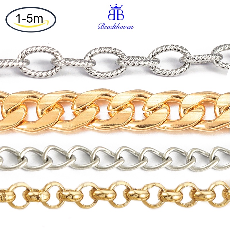 1-5m Ion Plating(IP) 304 Stainless Steel Wheat Chains Foxtail Chain ...