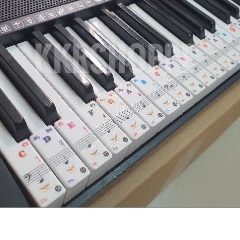 Piano sticker guide complete 37/49/54/61/88 keys with number tutorial ...