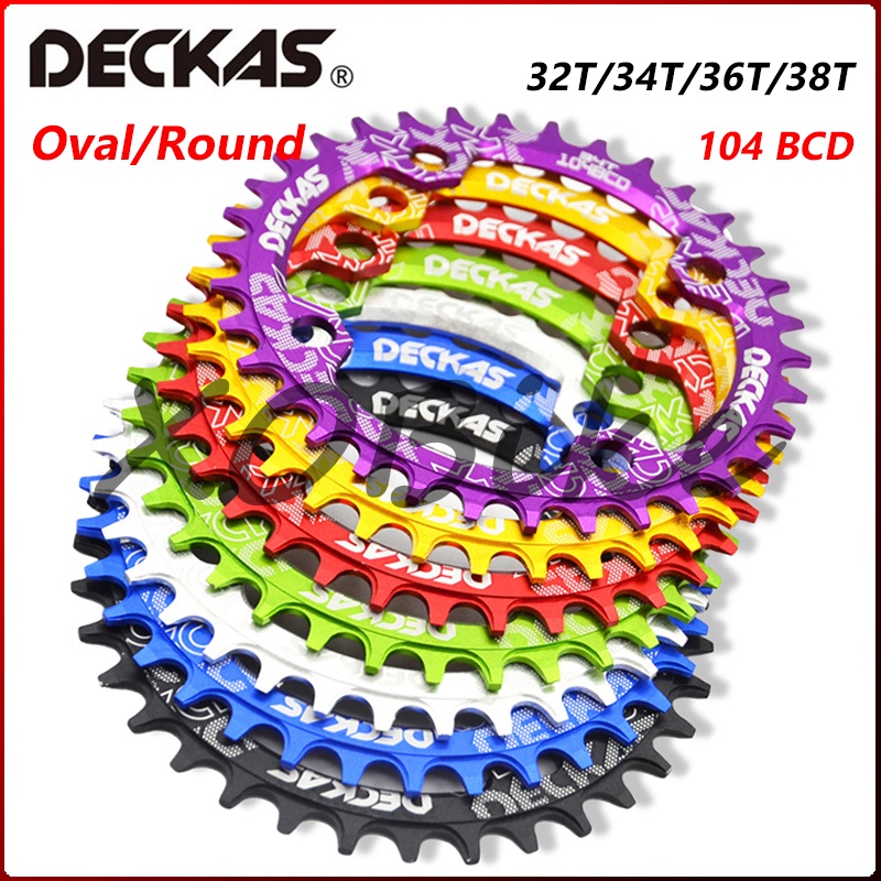 Deckas 104BCD Chainring Oval/Round Narrow Wide Chainring MTB Chainring 32T/34T/36T/38T | Shopee ...