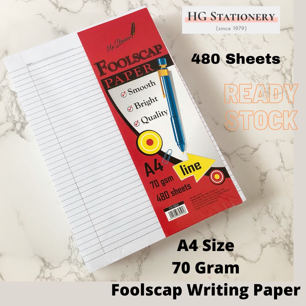 480 Sheet A4 70 Gram Foolscap Writing Paper Single Line | Shopee ...