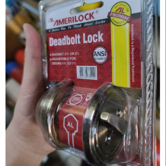 Amerilock Deadbolt Lockset Latch Single #101 Colors : Antique Brass Or ...