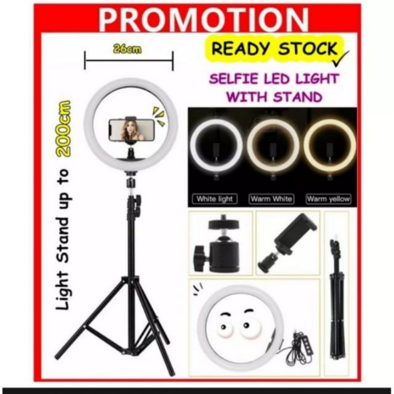 Led Ring Light Dim Video Live Studio Lighting youtuber Facebook Round ...