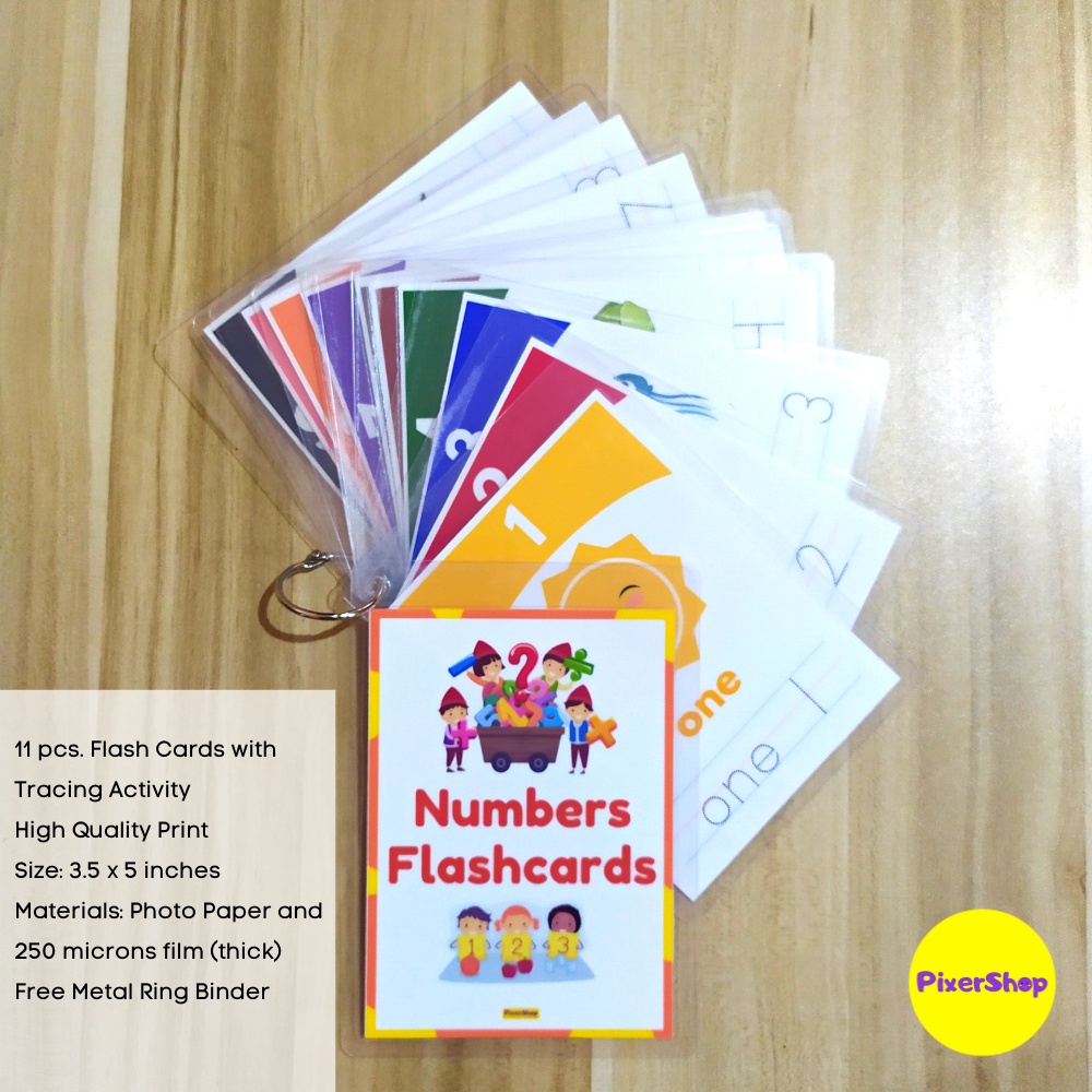 Numbers 1-10 Laminated Flashcards with Tracing Activity Educational Toy ...