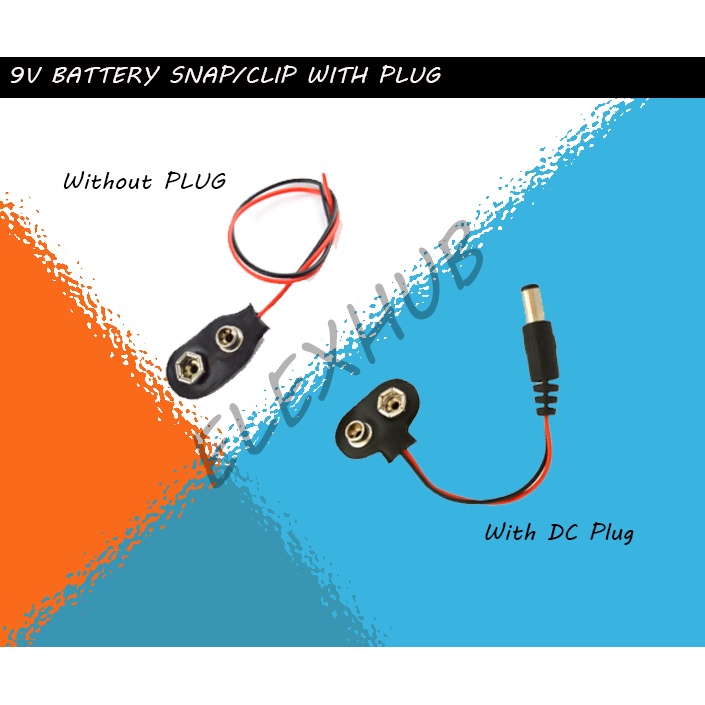9V BATTERY SNAP/CLIP WITH PLUG | Shopee Philippines
