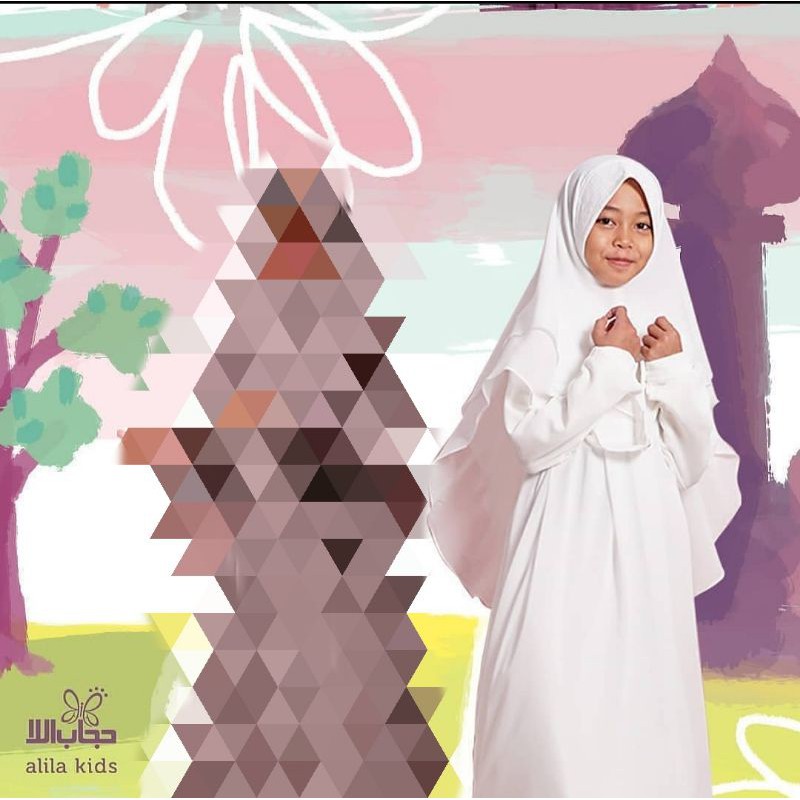 Khimar Fitri Hijab Alila Kids | Queen Creepe | Alila's Hijab | Shopee ...