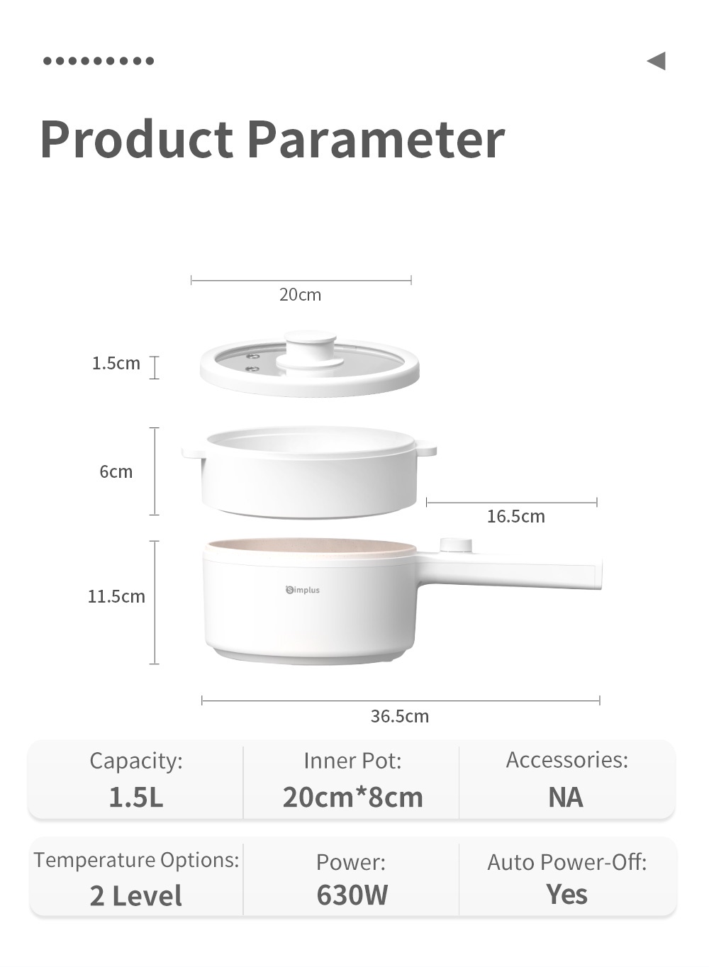 Simplus Electric Cooker with Steamer Multi-Functional Non-Stick Inner ...