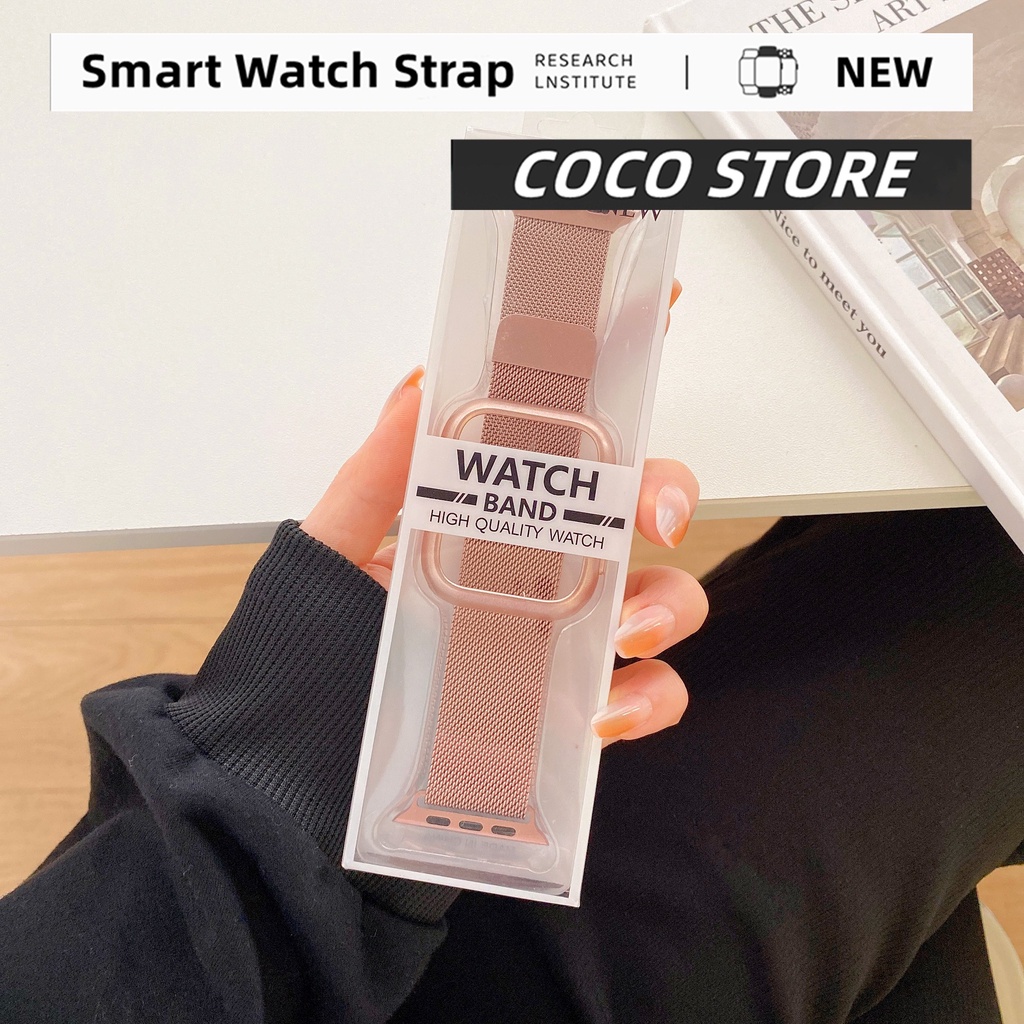 2 In 1 Suit Stainless Steel Strap and Case for iWatch Series 9 8 7 49mm ...