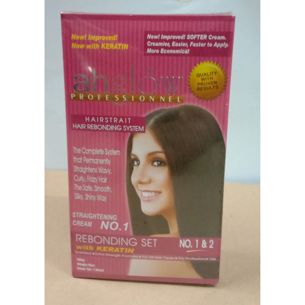 100% Authentic AHGLOW HAIRSTRAIT Rebonding set 165g | Shopee Philippines