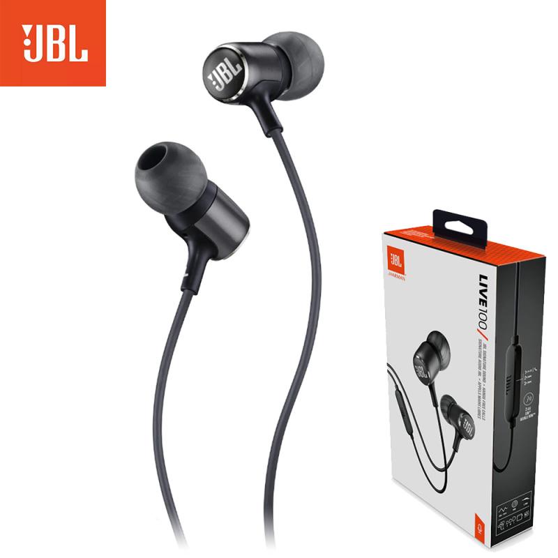 JBL LIVE100 Wired Headphone Stereo Deep Bass Gaming Headset Wire ...