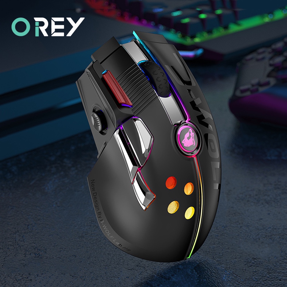 2.4G Wireless + Wire Mouse Gamer Rechargeable Magic Silent RGB ...