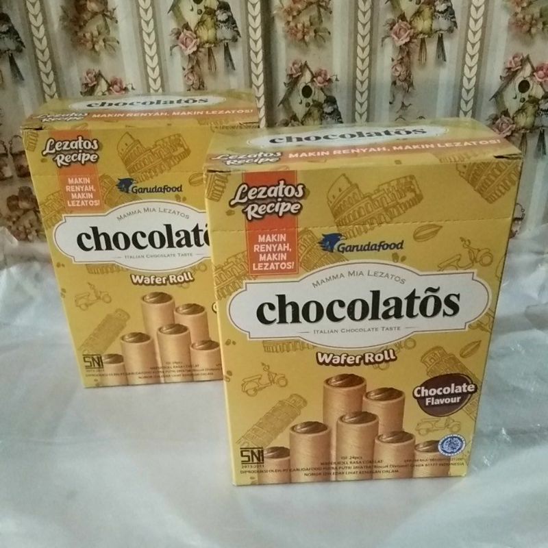 Chocolatos roll garuda food wafer contains 24 pics net weight 192g ...