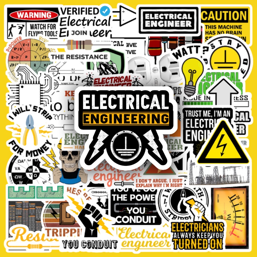 50 pcs. ELECTRICAL ENGINEERING stickers | water proof | future engineer ...