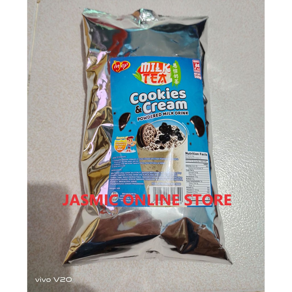 inJoy Milk Tea Cookies and Cream @ 500 gms | Shopee Philippines