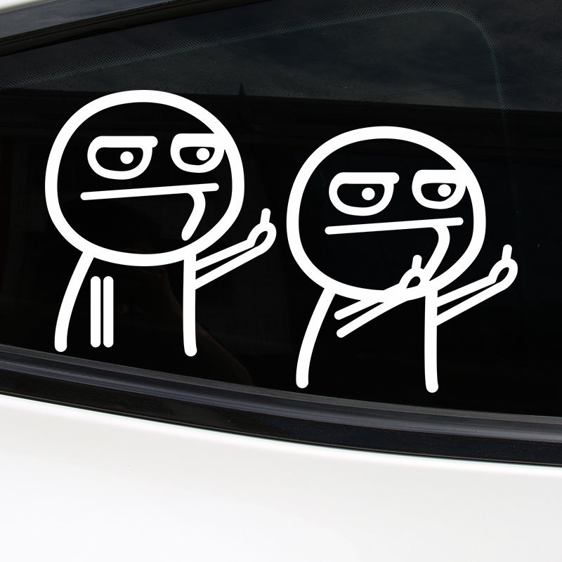 A Despise Of Highlights Comic Car Stickers Turn Off Funny Modified ...