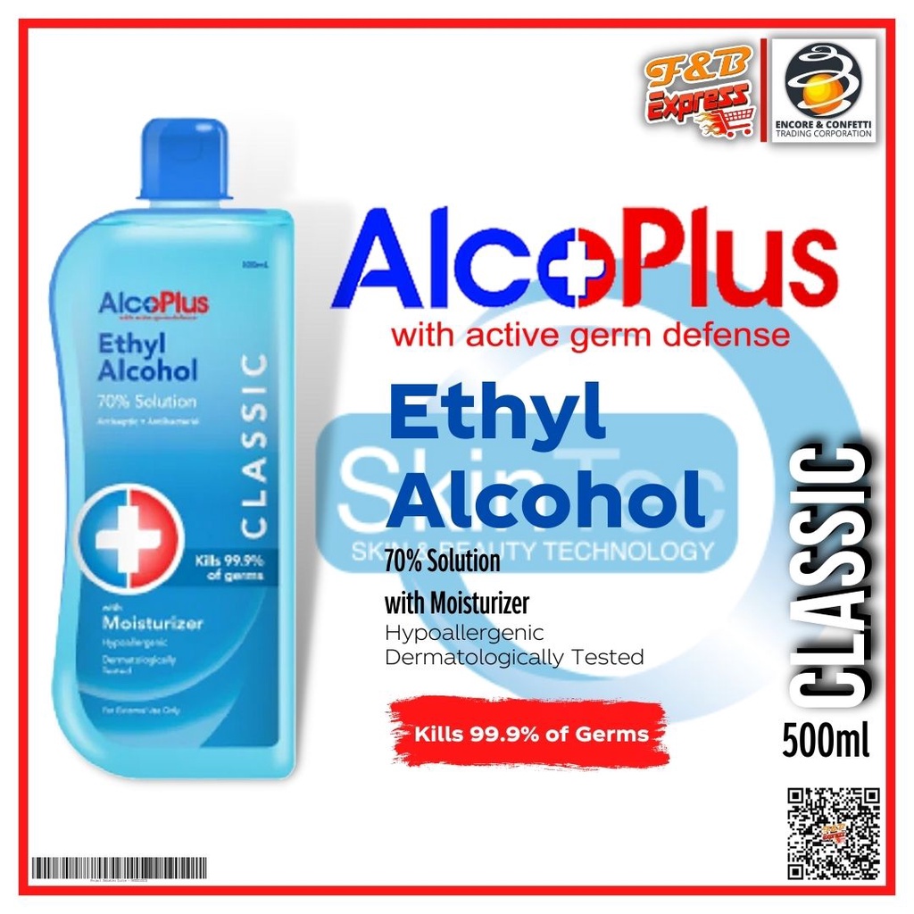 AlcoPlus Ethyl Alcohol Classic 70%Solution 500ml | Shopee Philippines