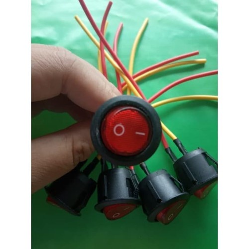 TOMBOL Switch Switch Round Button On Off LED Motorcycle Car UNIVERSAL ...