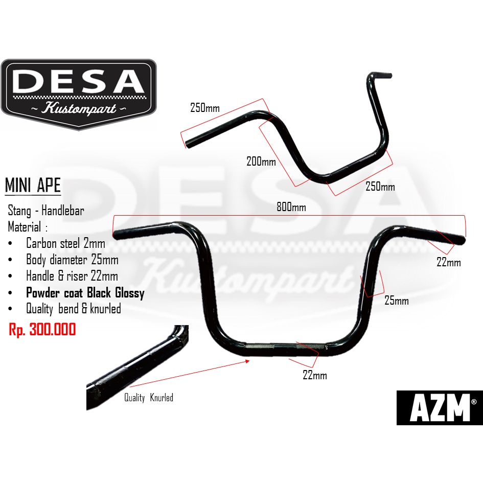 Handlebar - Mini Ape Motorcycle Handlebar | Shopee Philippines
