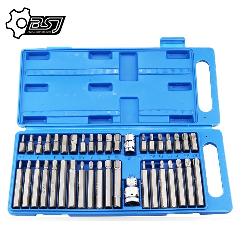 40pcs Torx Star Spline Hex Allen Key Socket Bit Set 3/8 & 1/2 Drive ...