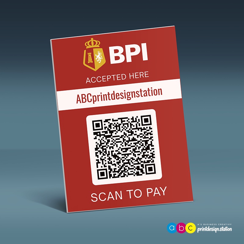 BPI QR Code Board / Standee | Shopee Philippines
