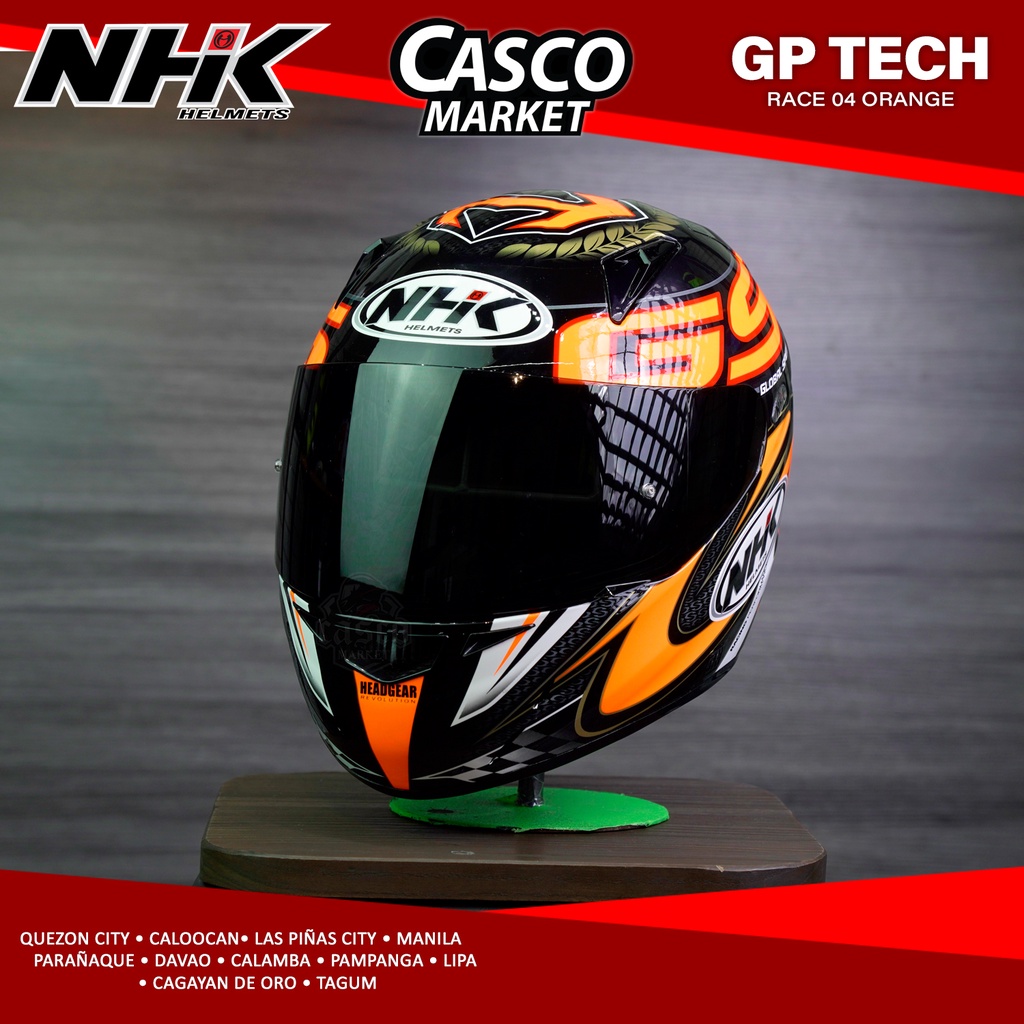 NHK GP TECH RACE 04 FULL FACE SINGLE VISOR MOTORCYCLE HELMETS | Shopee ...