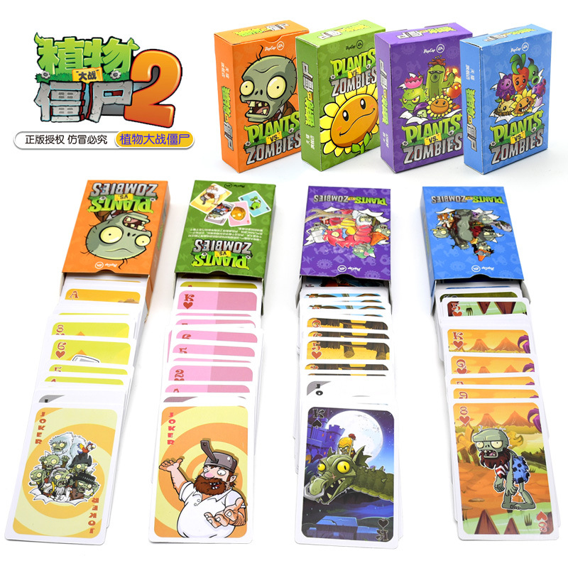 Plants vs. Zombies peripheral toy cards playing cards full set of game ...