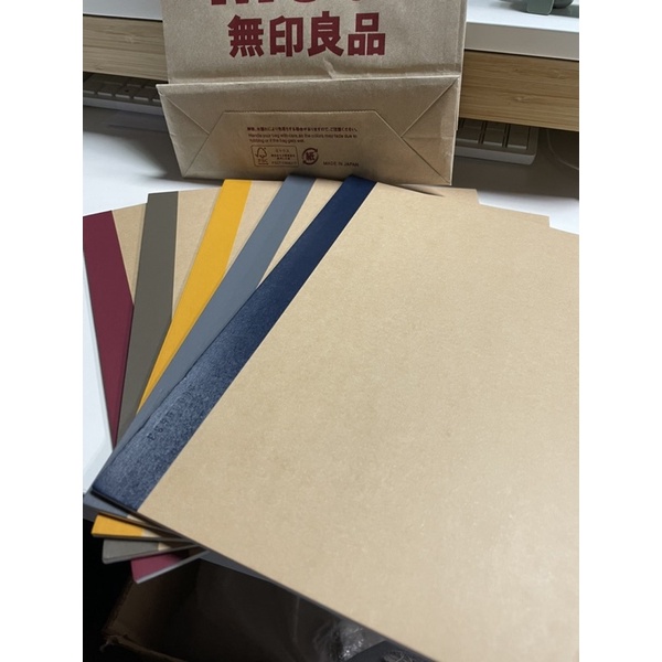 Muji muji mini notebook with lines, size B5, assorted colors | Shopee ...