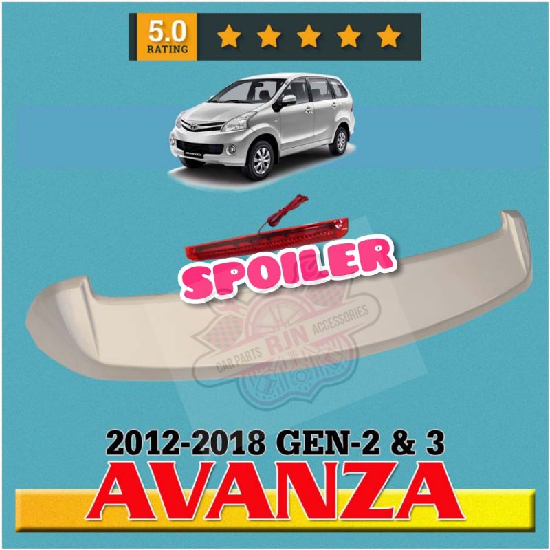 Toyota Avanza Spoiler 2012 2013 2014 2015 2016 2017 2018(champagne ...