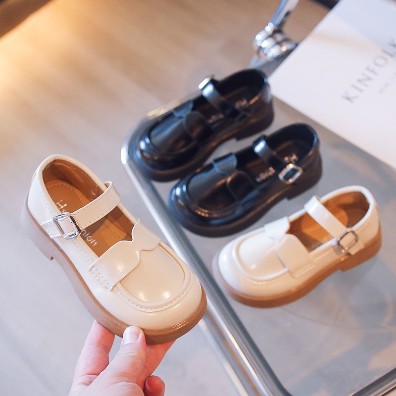 Spring Fashion Girls Leather Shoes New Britain Style Children ...