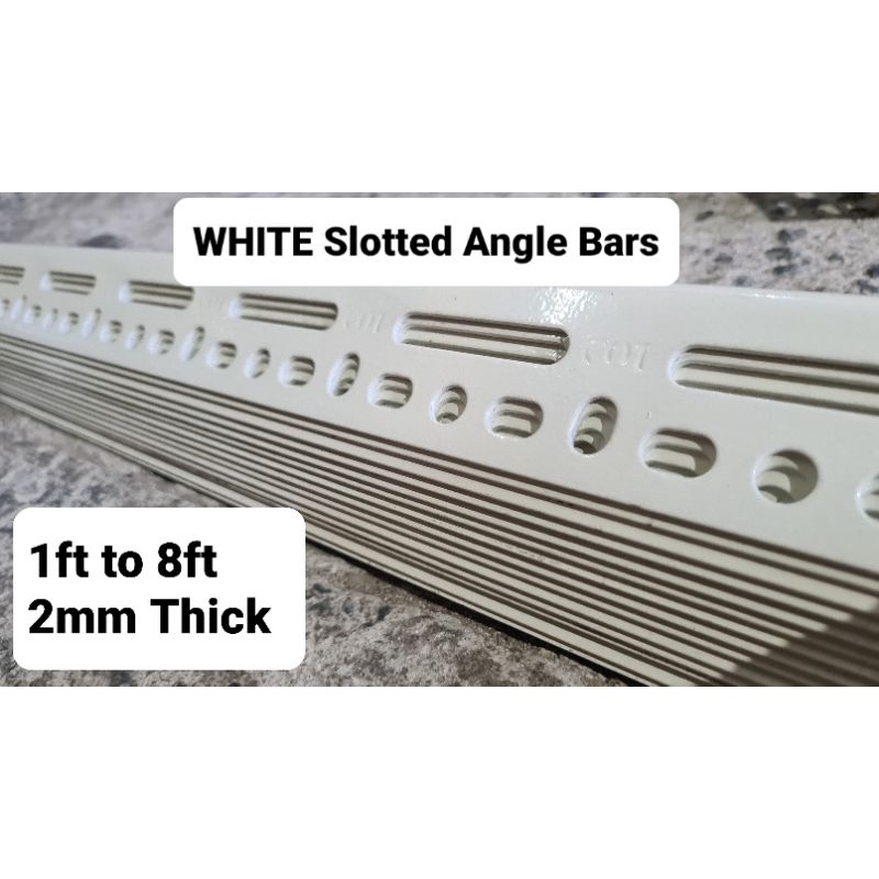 White or Gray Slotted 1.5 x 2" x 2mm - 1 to 8ft | Shopee Philippines