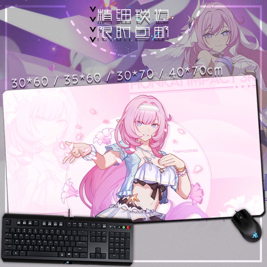 Elysia mouse pad Honkai Impact 3rd new animation keyboard pad game ...