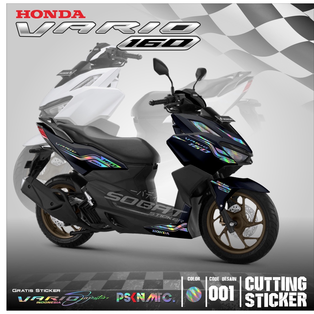 Cutting Sticker Vario 160 2022 - Motorcycle Accessories Sticker Honda ...