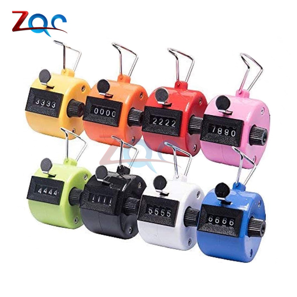 4-Digit Tally Counters Mechanical Palm Counter Clicker Handheld Pitch ...