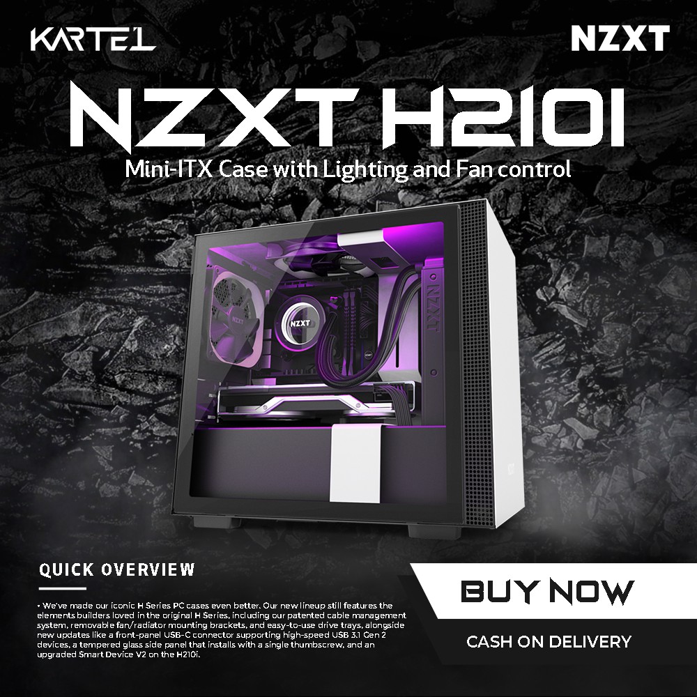 NZXT H210i Series - Mini-ITX Case with Lighting and Fan control (CA ...