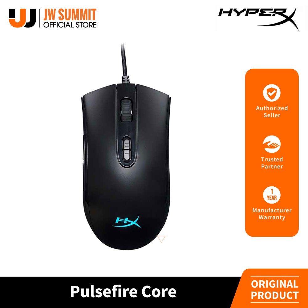 HyperX Pulsefire Core Symmetric Design 6200 DPI RGB Wired Gaming Mouse ...