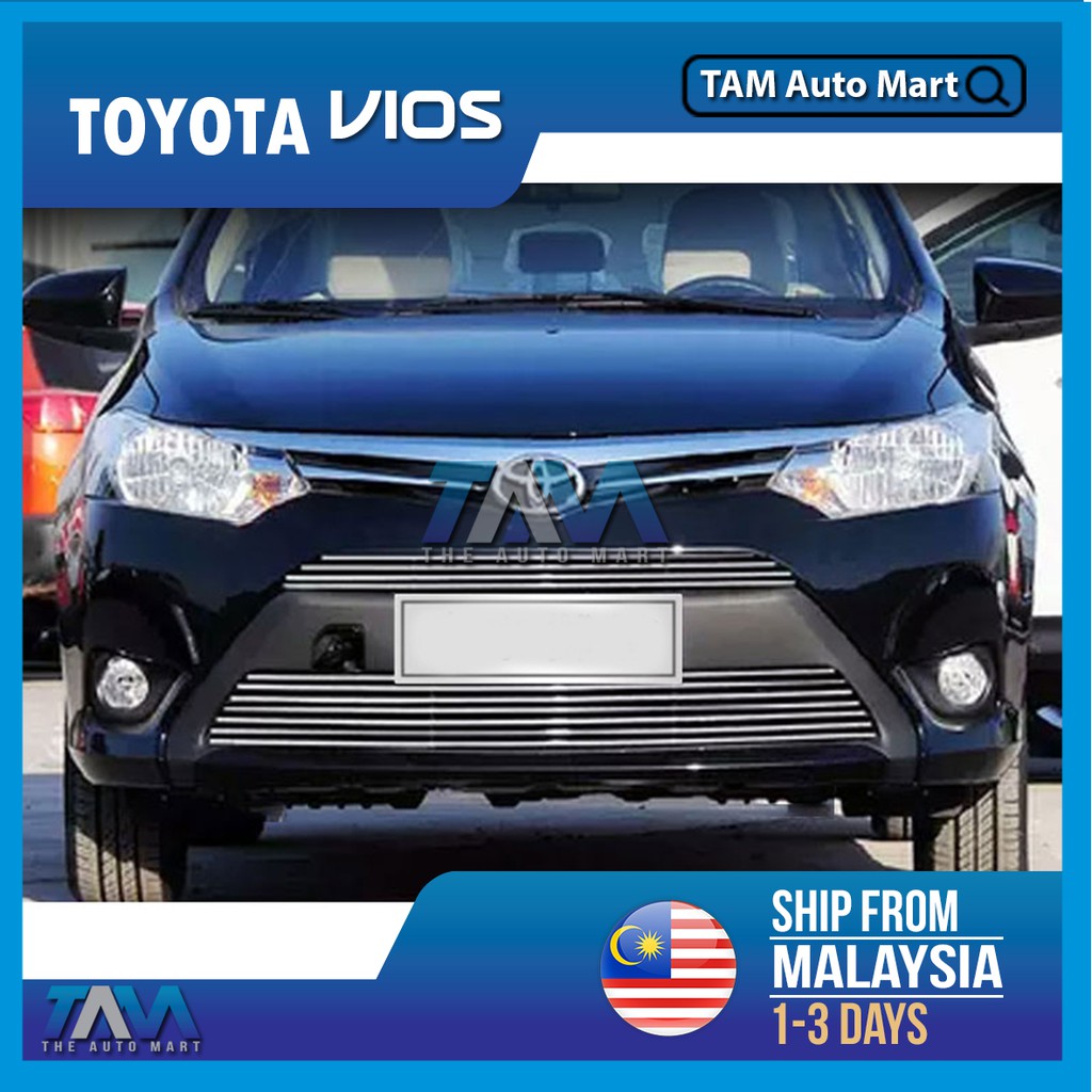 Toyota Vios Aluminium Grill Set Lower Bumper Grille Gill Insert For ...