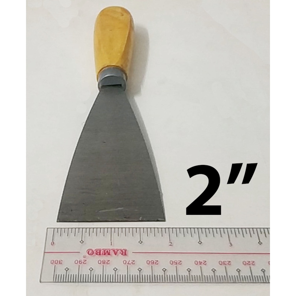 Meisons scrapper 2" putty knife with wooden handle | Shopee Philippines