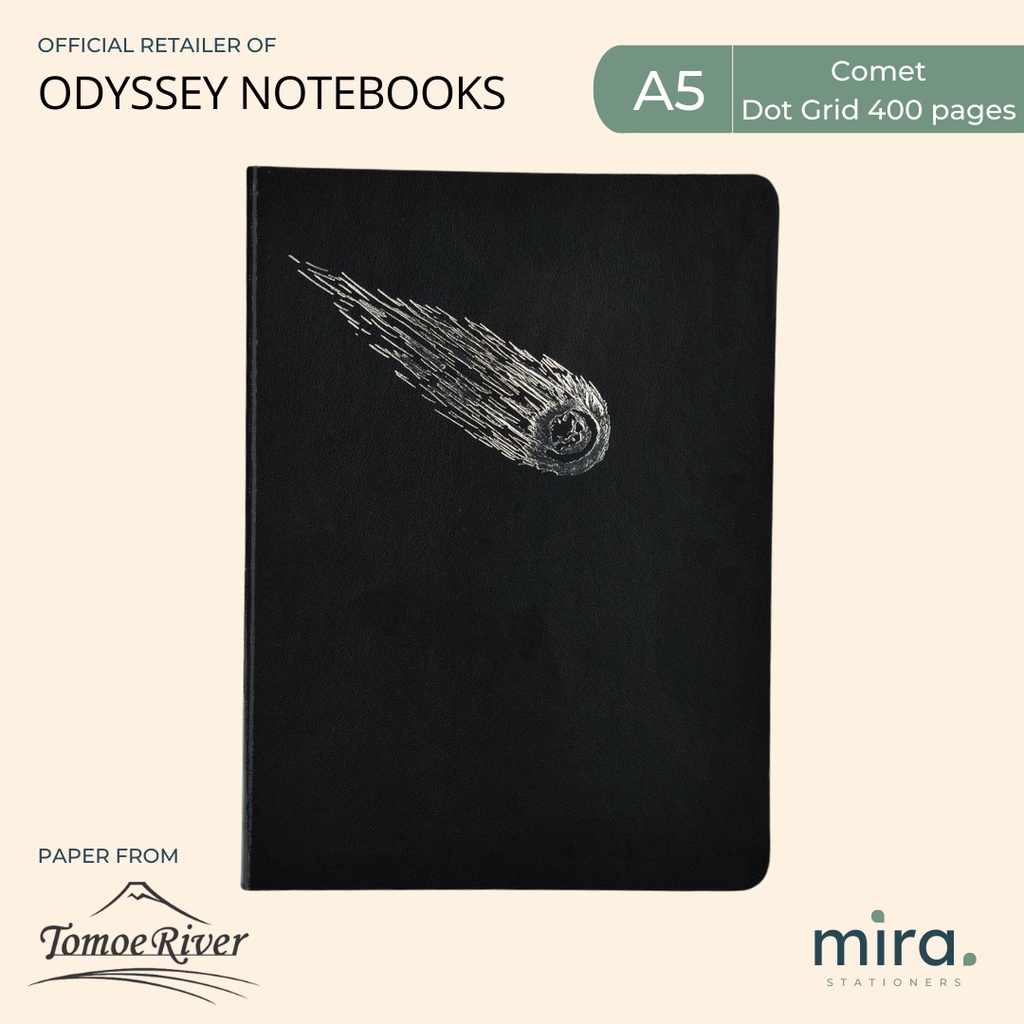 Odyssey Notebooks - A5 Comet Tomoe River Dot Grid Notebook 400 pages ...