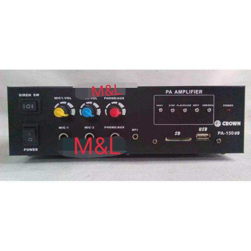 Crown PA- 150UB -- PA-165UB Public Address Amplifier | Shopee Philippines