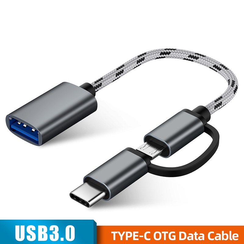 【COD】2 in 1 USB 3.0 OTG Adapter Micro USB Type C Cable Data Sync ...