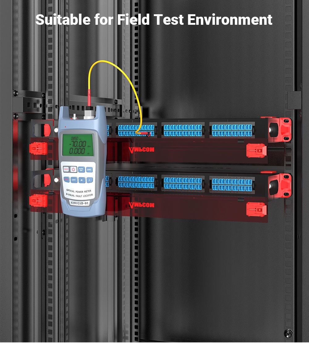 AMPCOM Fiber Optical Power Meter With Visual Fault Locator Fiber Tester ...