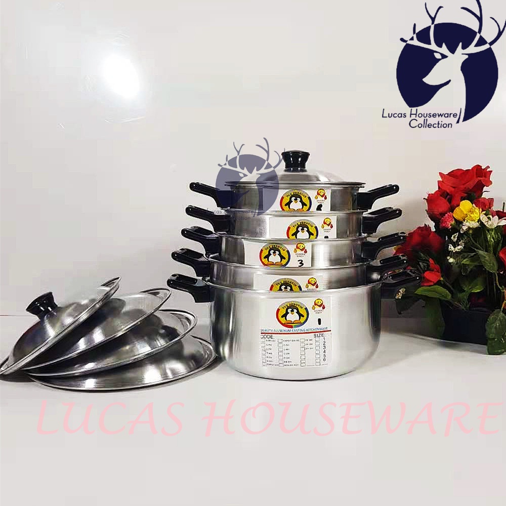 ALUMINUM KASEROLA WITH DOUBLE BLACK HANDLE CASSEROLE POT WITH DOUBLE ...