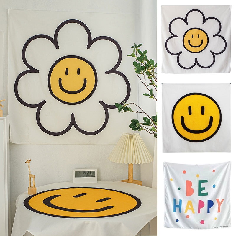 Ins Sunflower Tapestry Wall Hanging Cloth Table Cabinet Cover Home ...