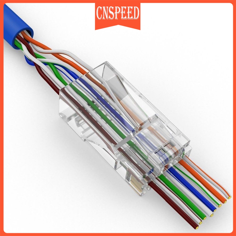 3Pcs CAT6 Rj45 Passthrough Cat5e Cable Cat 5e Connector Ethernet Cable ...
