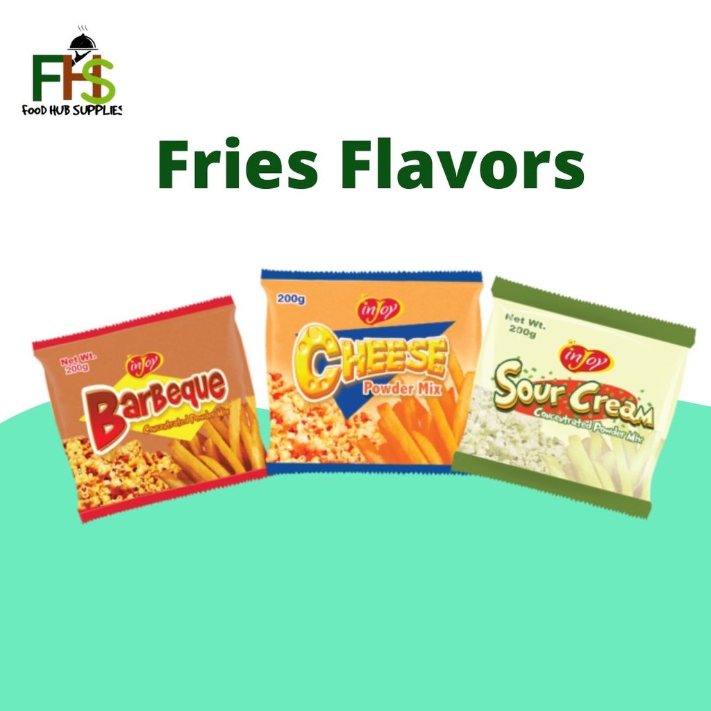 Injoy Fries Powder 200G - Cheese/BBQ/Sour&Cream | Shopee Philippines