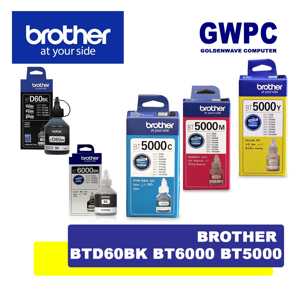 Brother BTD60Bk BT5000 BT6000 Genuine Ink Bottle BT6000bk BTD60 | Shopee Philippines