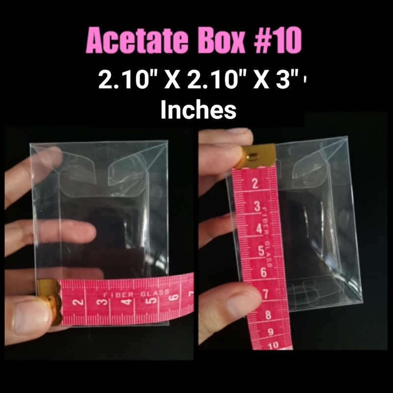 10pcs Acetate Box #10 5.5x5.5x7.6 cm Clear Transparent Box for DIY ...