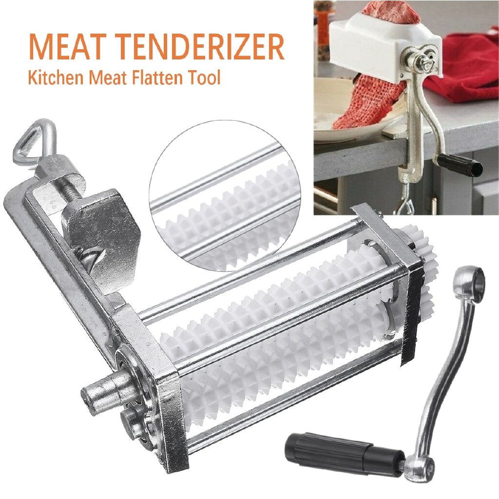 Kitchen Manual Meat Tenderizer Pork Beef Steak Heavy Duty Clamp Roller ...