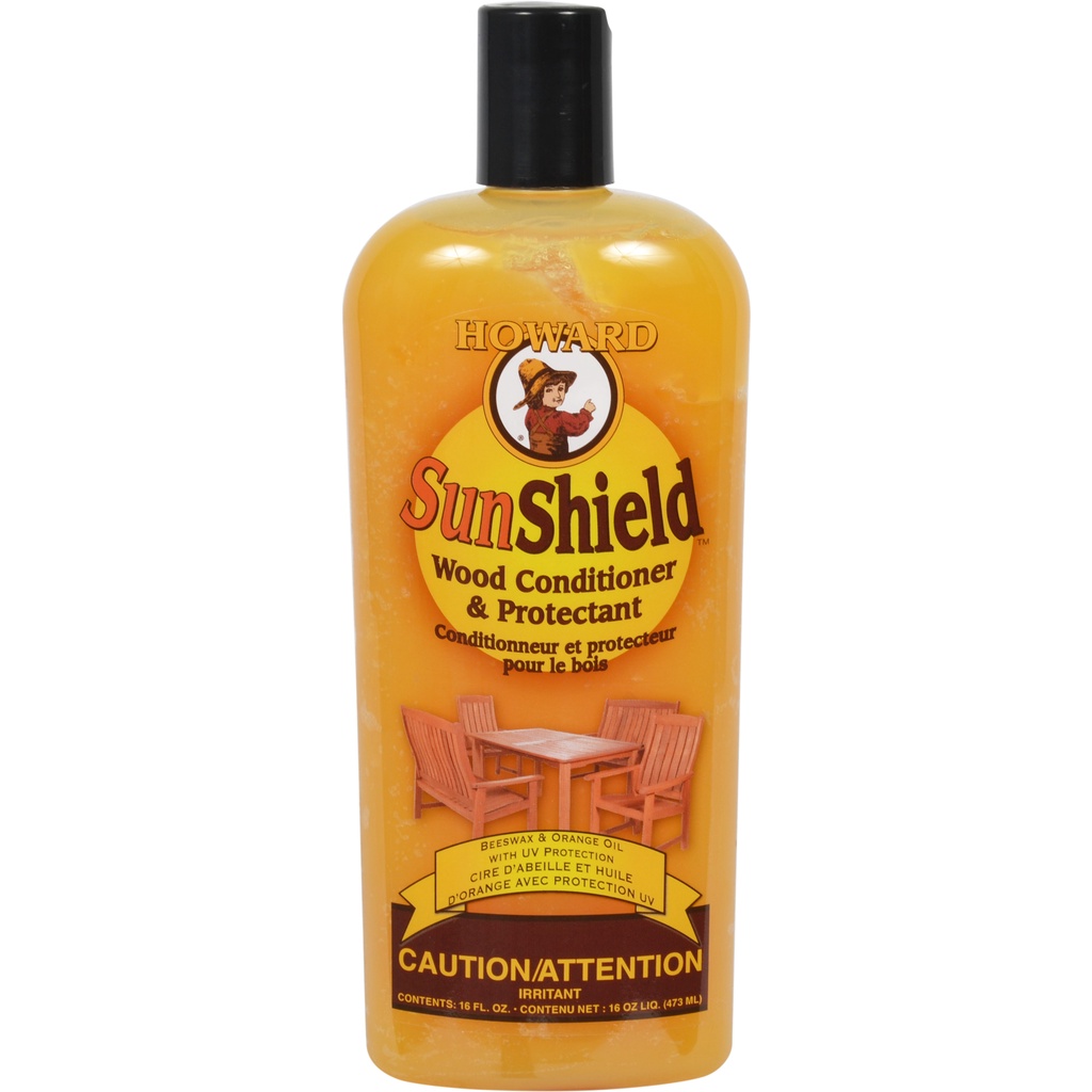Howard Sun Shield Wood Conditioner & Beeswax Orange Oil with UV ...
